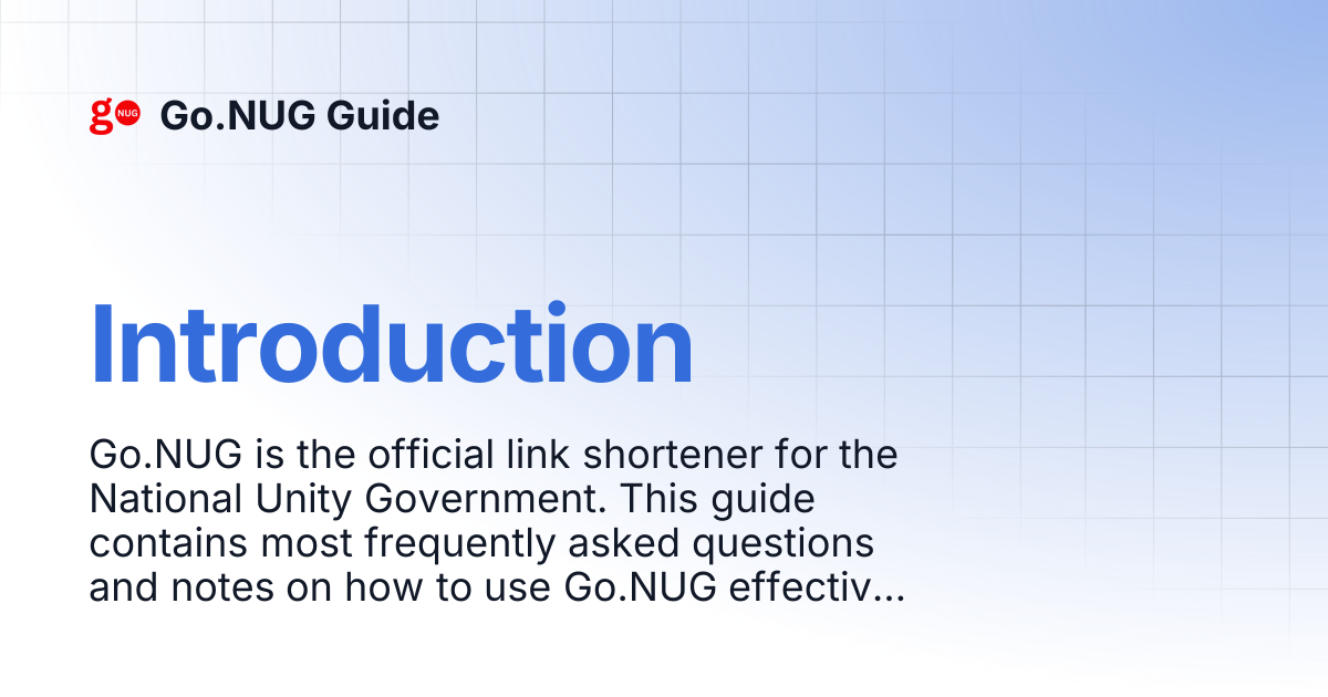 Introduction | Go.NUG Guide